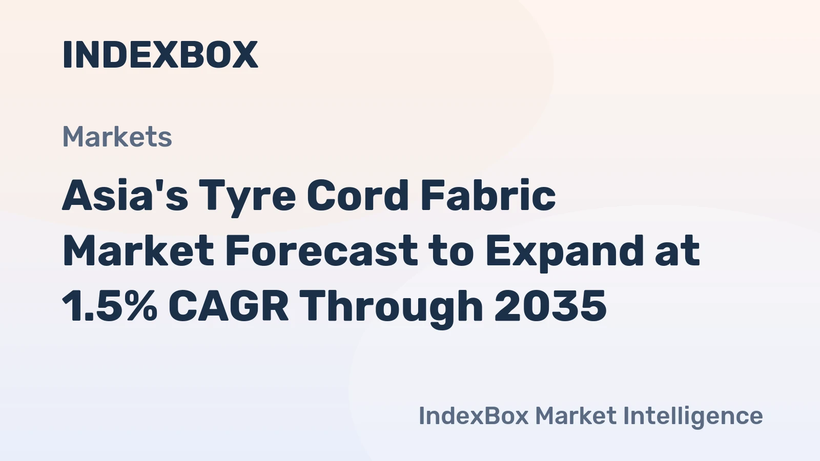 Asia's Tyre Cord Fabric Market Forecast to Expand at 1.5% CAGR Through 2035