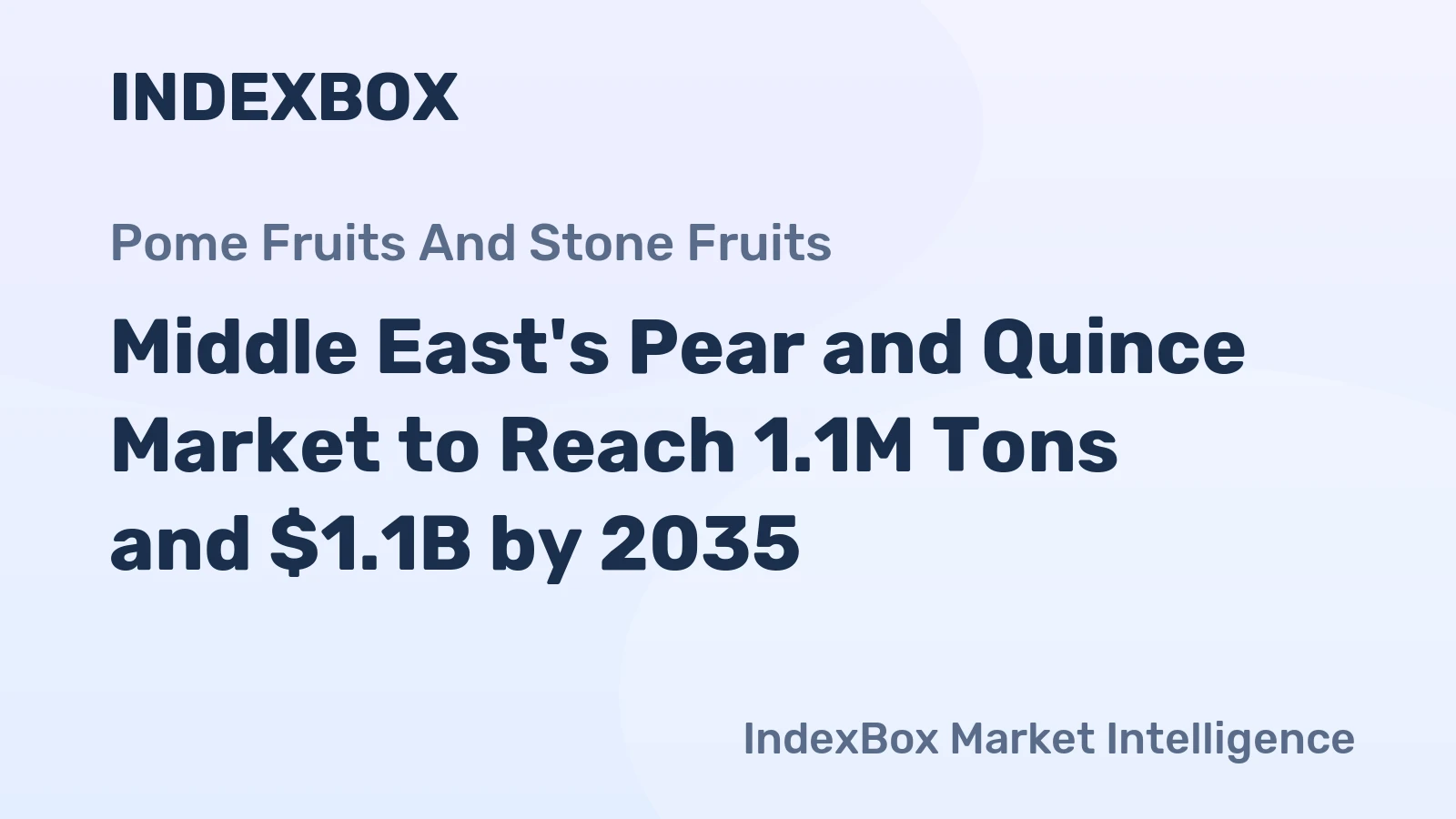 Middle East's Pear and Quince Market to Reach 1.1M Tons and $1.1B by 2035