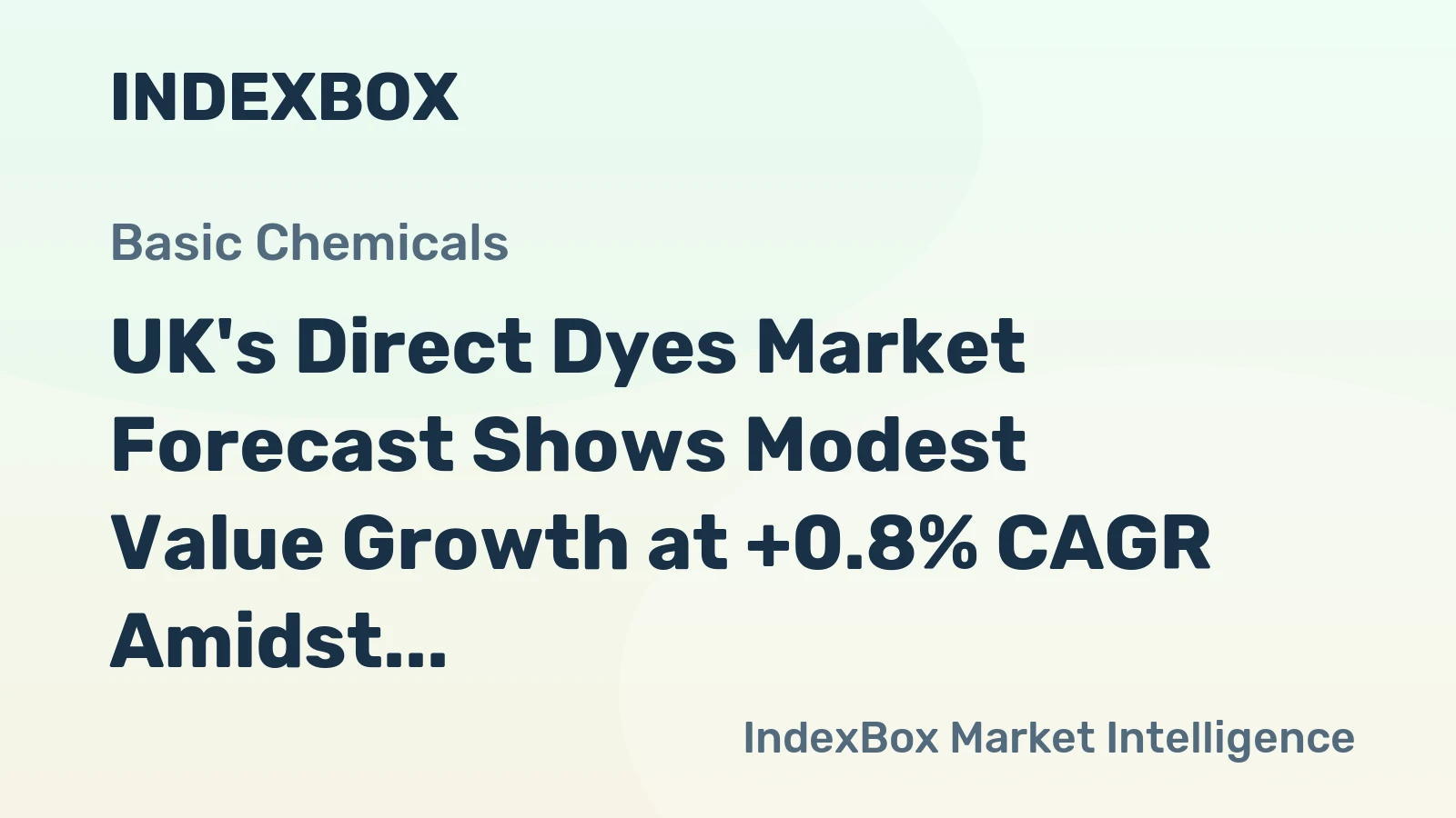 UK's Direct Dyes Market Forecast Shows Modest Value Growth at +0.8% CAGR Amidst Trade Shifts