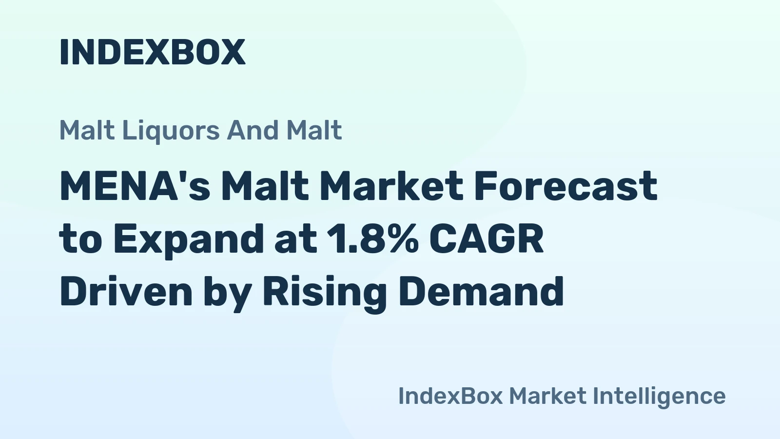 MENA's Malt Market Forecast to Expand at 1.8% CAGR Driven by Rising Demand