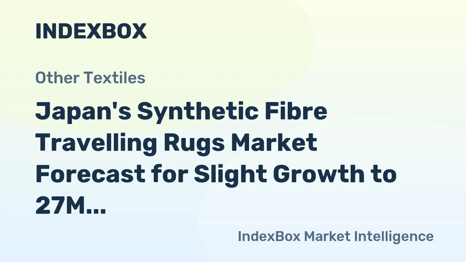 Japan's Synthetic Fibre Travelling Rugs Market Forecast for Slight Growth to 27M Units and $193M by 2035
