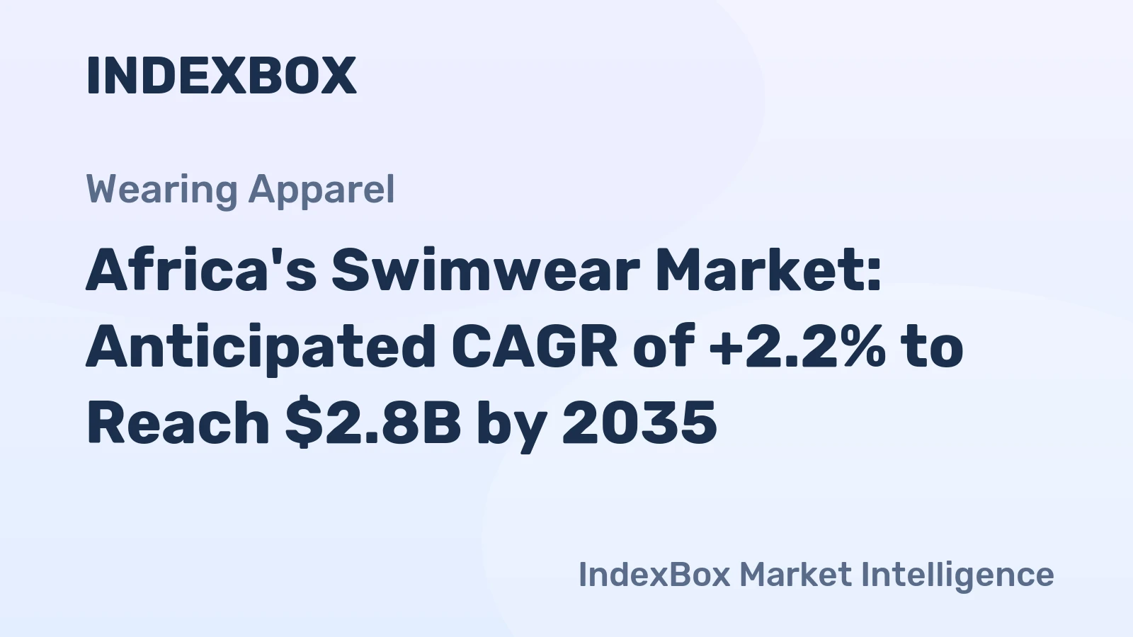 Africa's Swimwear Market: Anticipated CAGR of +2.2% to Reach $2.8B by 2035