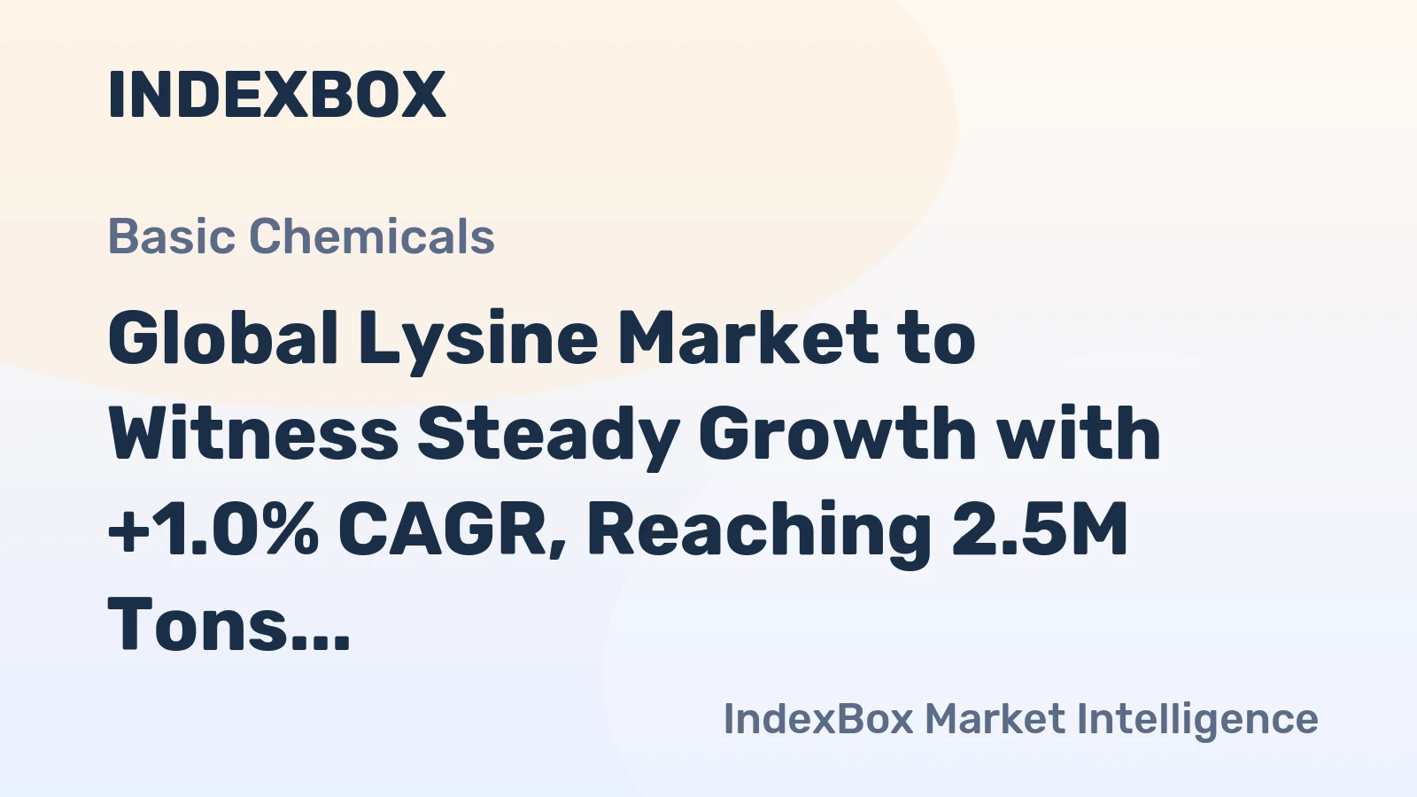 Global Lysine Market to Witness Steady Growth with +1.0% CAGR, Reaching 2.5M Tons by 2035