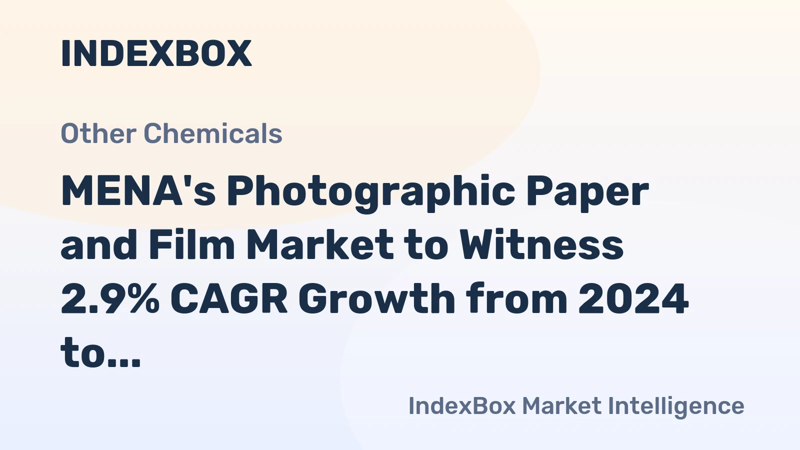 MENA's Photographic Paper and Film Market to Witness 2.9% CAGR Growth from 2024 to 2035