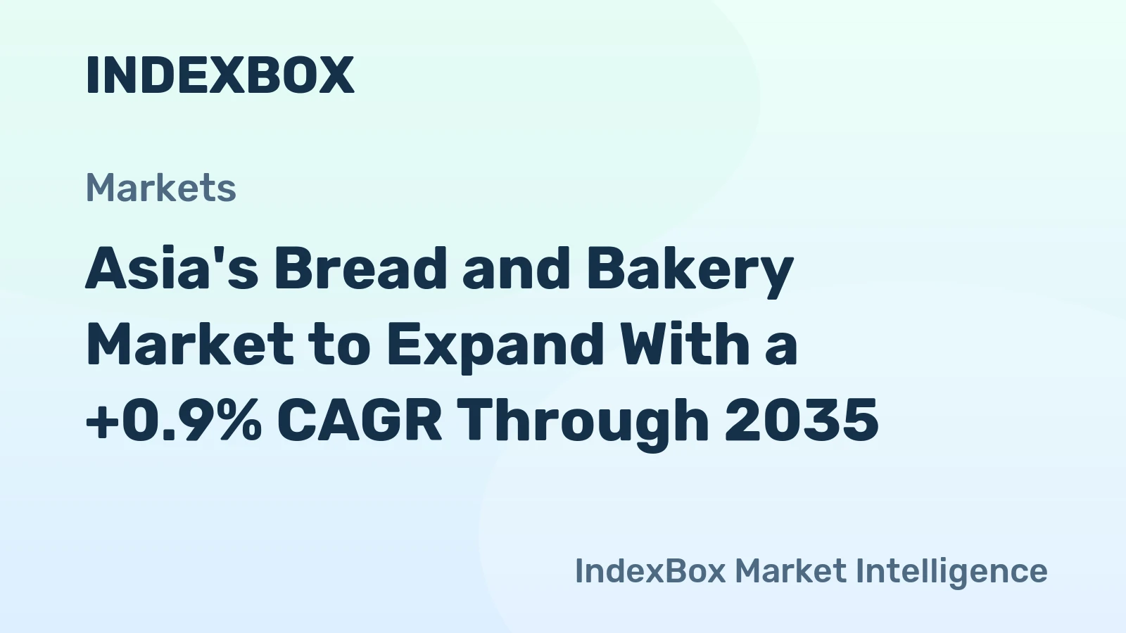 Asia's Bread and Bakery Market to Expand With a +0.9% CAGR Through 2035