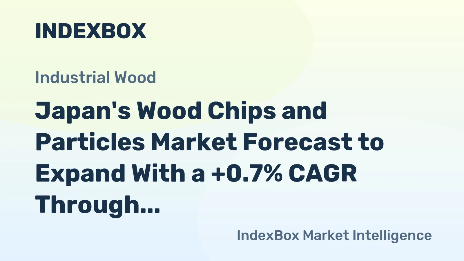 Japan's Wood Chips and Particles Market Forecast to Expand With a +0.7% CAGR Through 2035