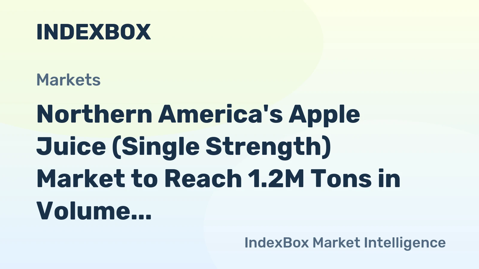 Northern America's Apple Juice (Single Strength) Market to Reach 1.2M Tons in Volume and $3B in Value by 2035, with Slow Growth Expected
