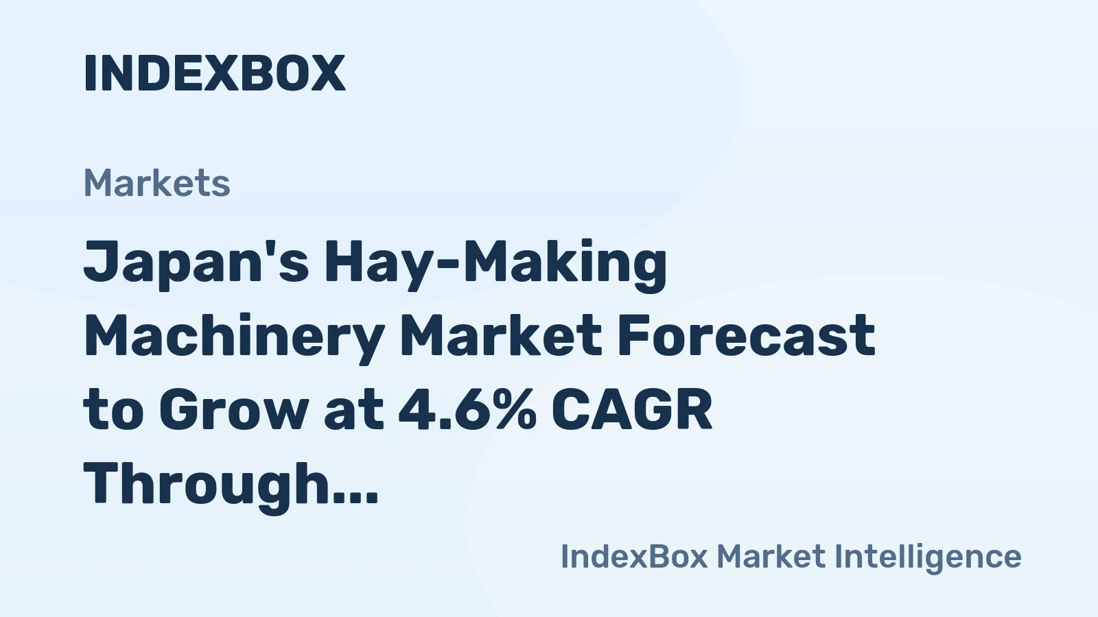 Japan's Hay-Making Machinery Market Forecast to Grow at 4.6% CAGR Through 2035