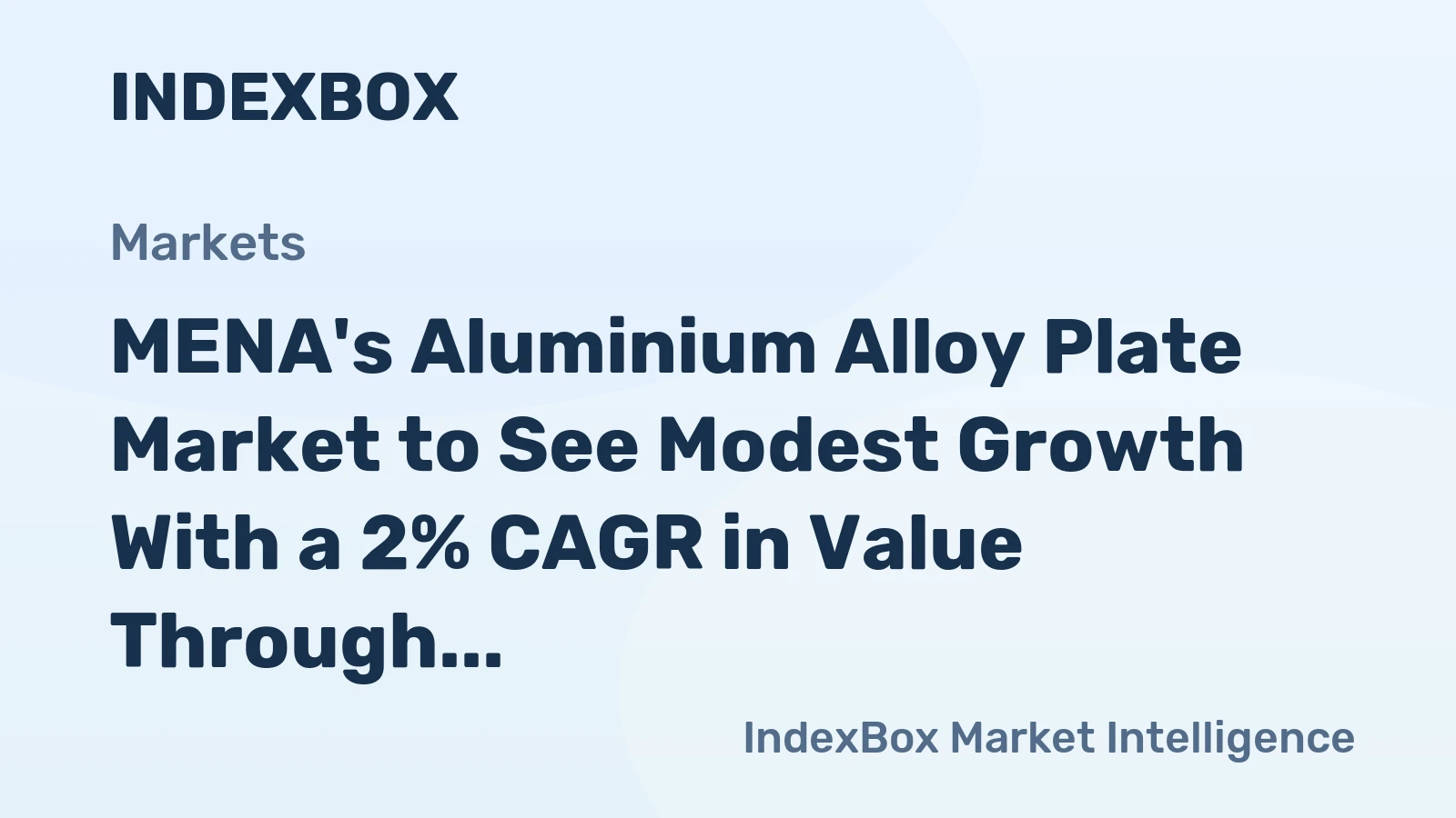 MENA's Aluminium Alloy Plate Market to See Modest Growth With a 2% CAGR in Value Through 2035