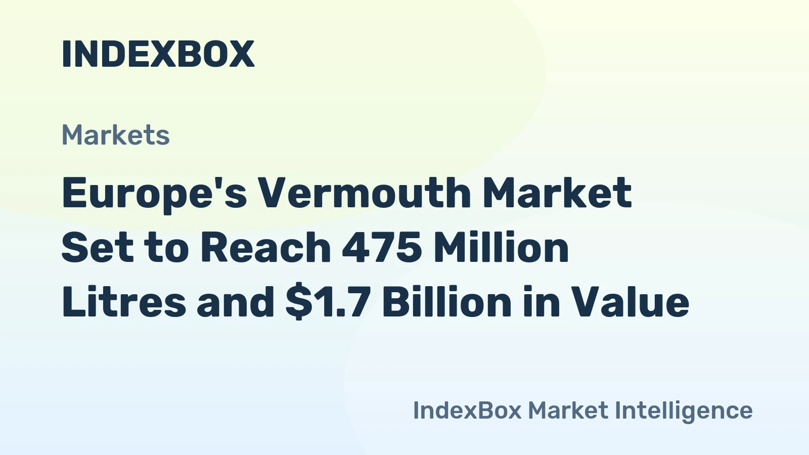 Europe's Vermouth Market Set to Reach 475 Million Litres and $1.7 Billion in Value