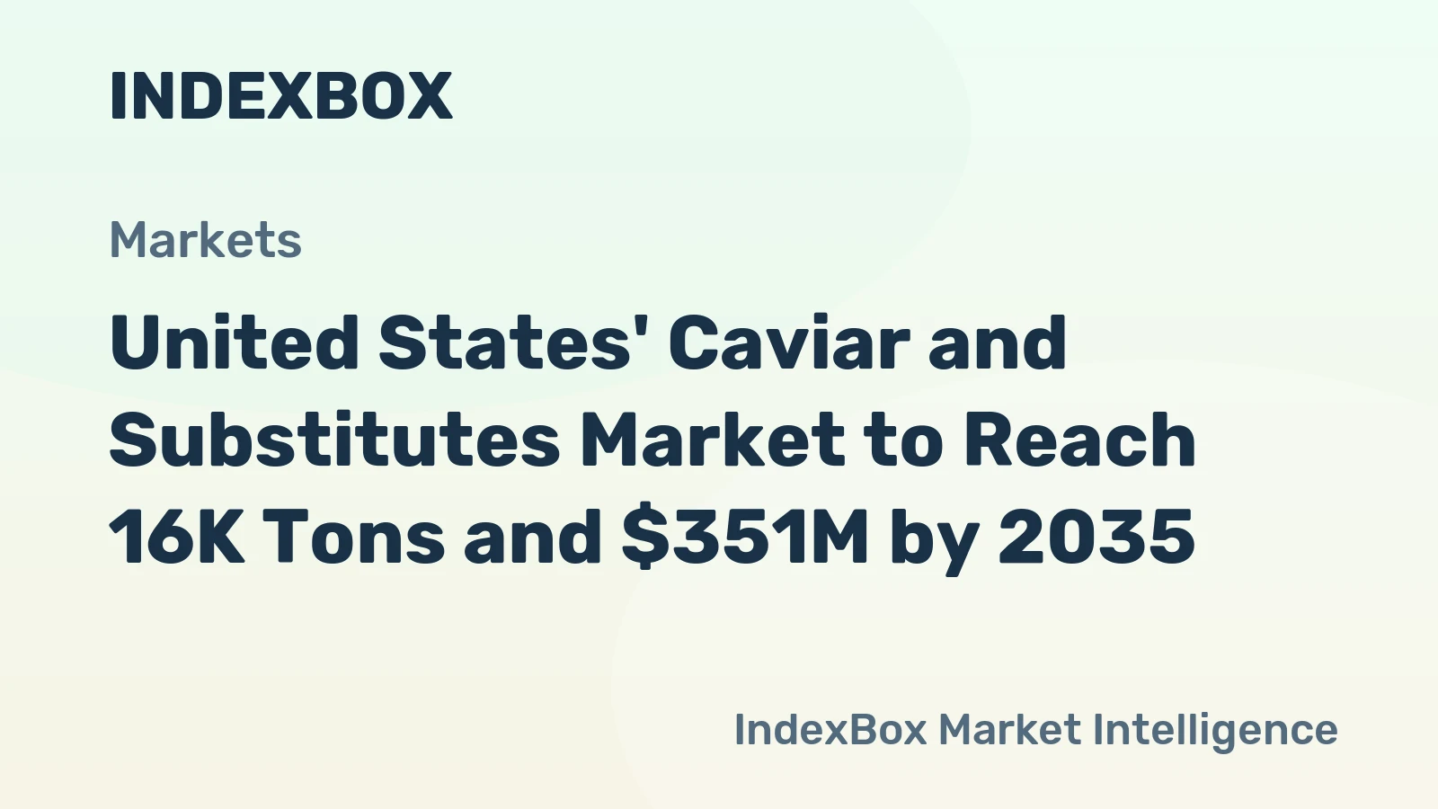 United States' Caviar and Substitutes Market to Reach 16K Tons and $351M by 2035