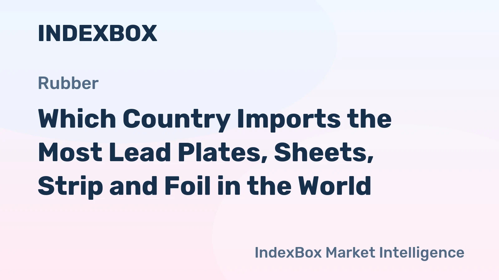Which Country Imports the Most Lead Plates, Sheets, Strip and Foil in the World?
