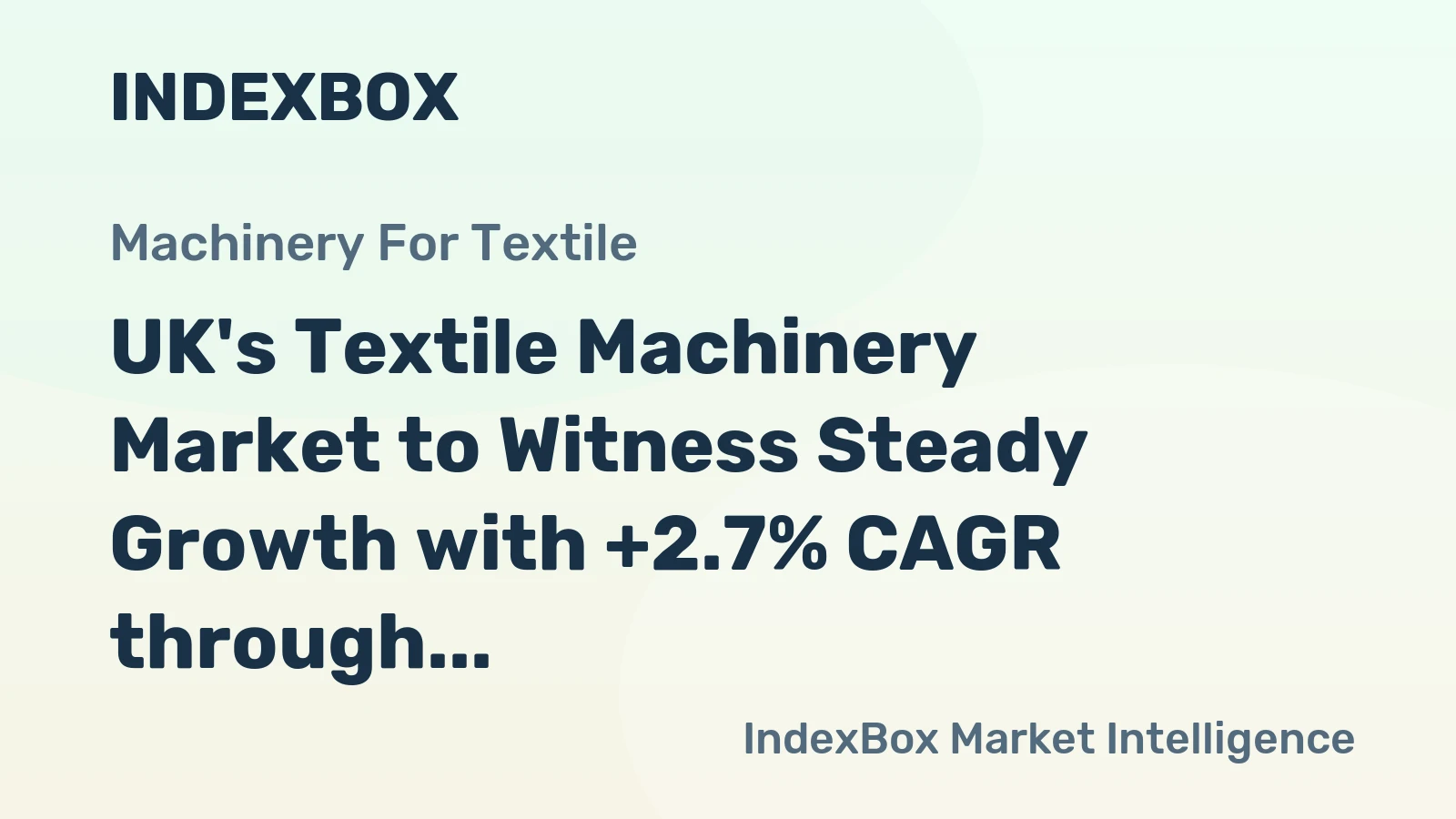 UK's Textile Machinery Market to Witness Steady Growth with +2.7% CAGR through 2035