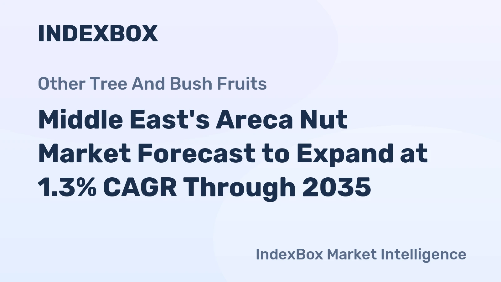 Middle East's Areca Nut Market Forecast to Expand at 1.3% CAGR Through 2035