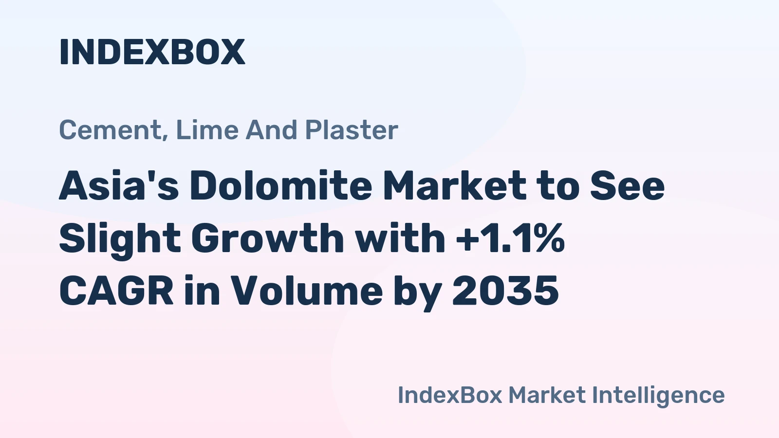 Asia's Dolomite Market to See Slight Growth with +1.1% CAGR in Volume by 2035