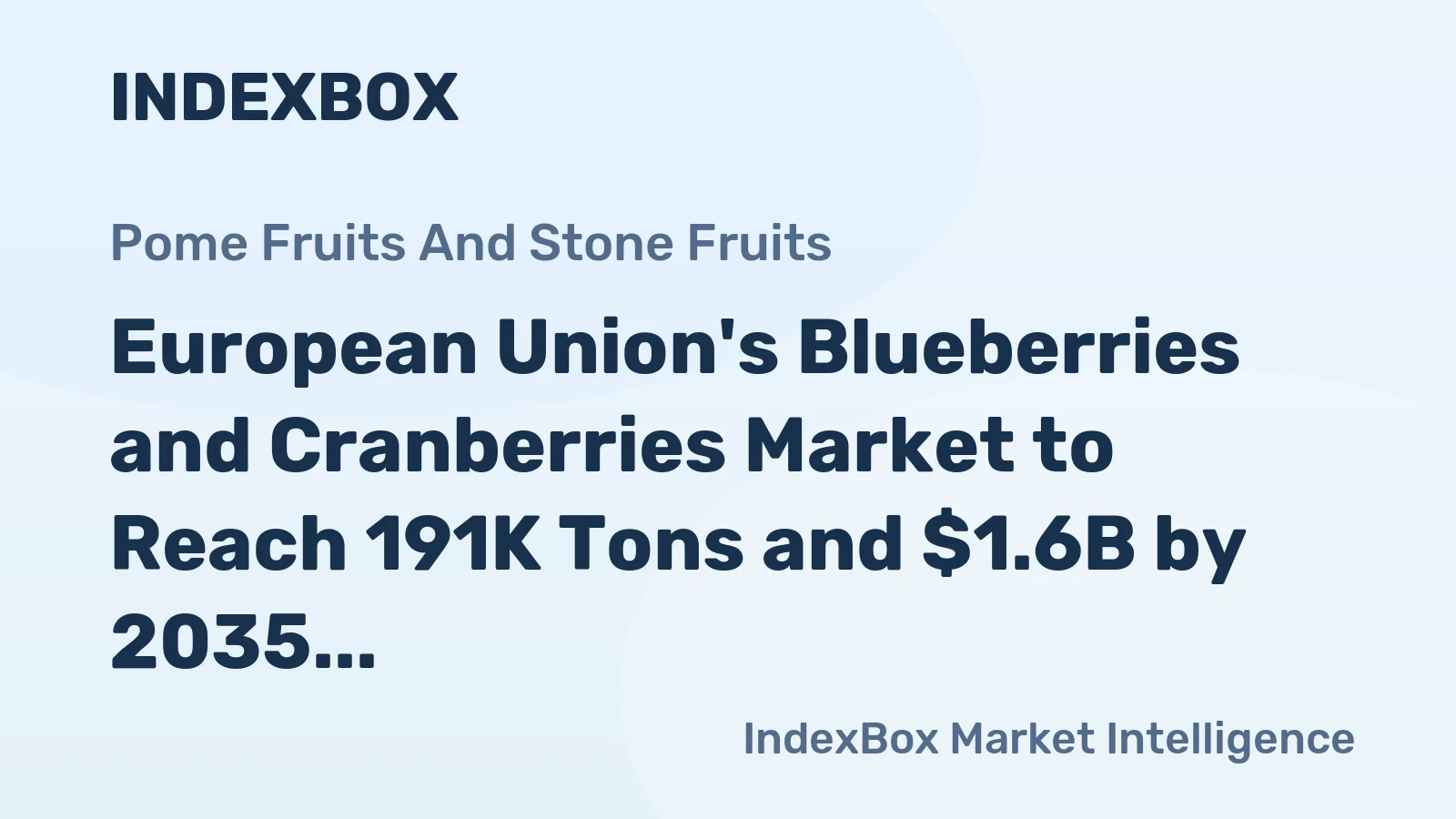 European Union's Blueberries and Cranberries Market to Reach 191K Tons and $1.6B by 2035