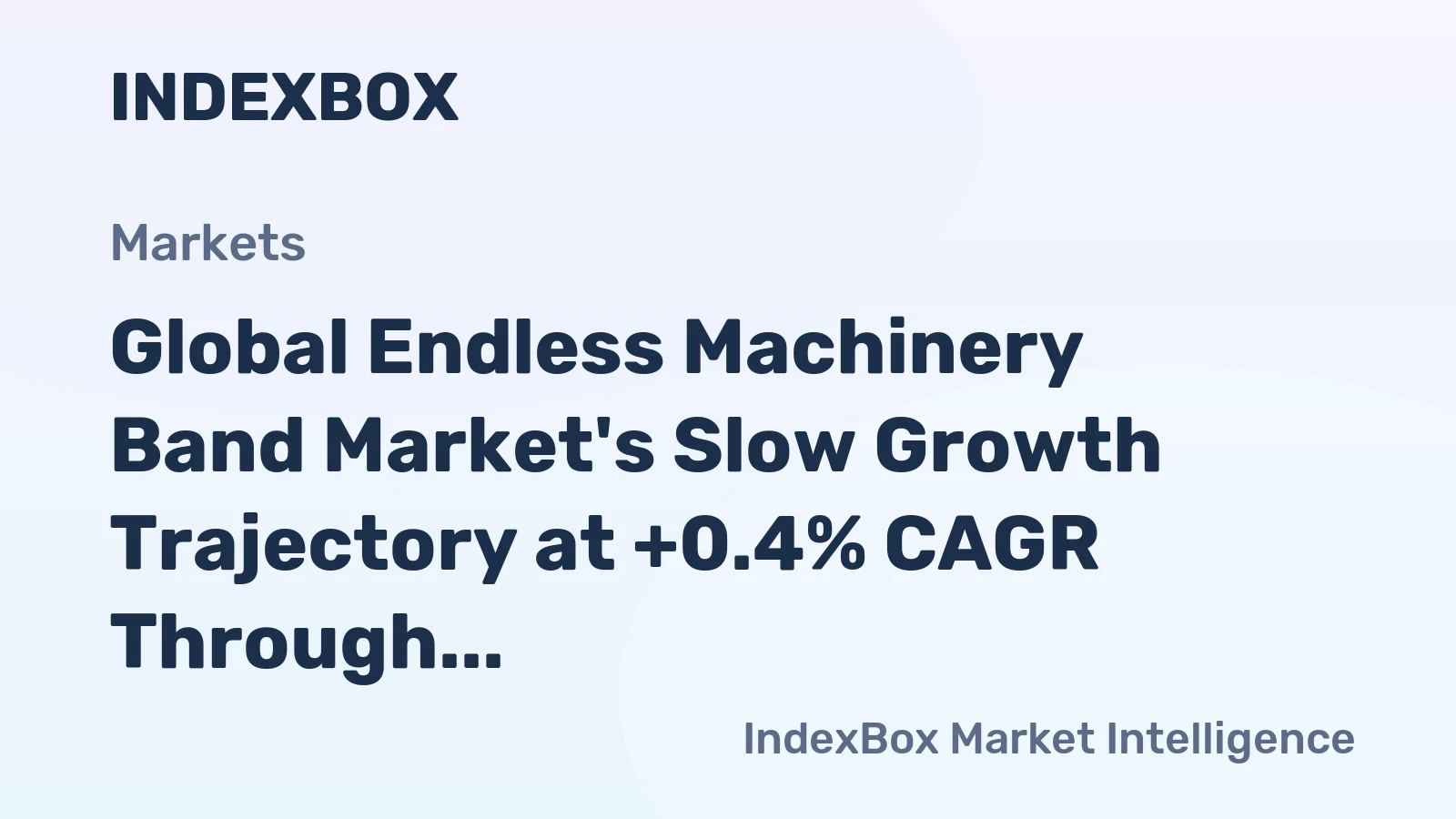 Global Endless Machinery Band Market's Slow Growth Trajectory at +0.4% CAGR Through 2035