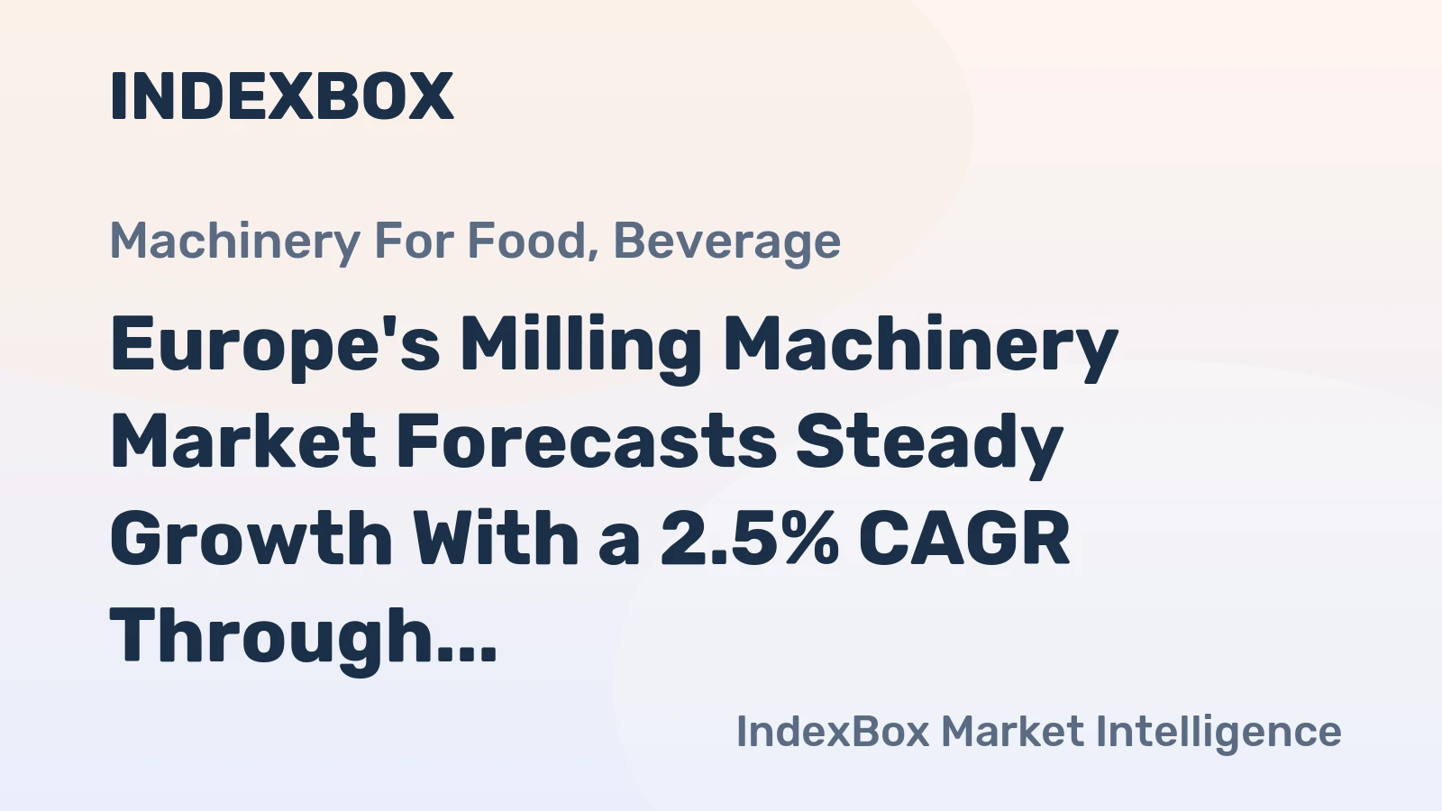 Europe's Milling Machinery Market Forecasts Steady Growth With a 2.5% CAGR Through 2035