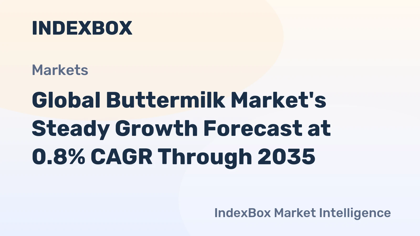 Global Buttermilk Market's Steady Growth Forecast at 0.8% CAGR Through 2035