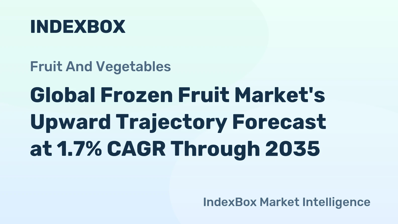 Global Frozen Fruit Market's Upward Trajectory Forecast at 1.7% CAGR Through 2035