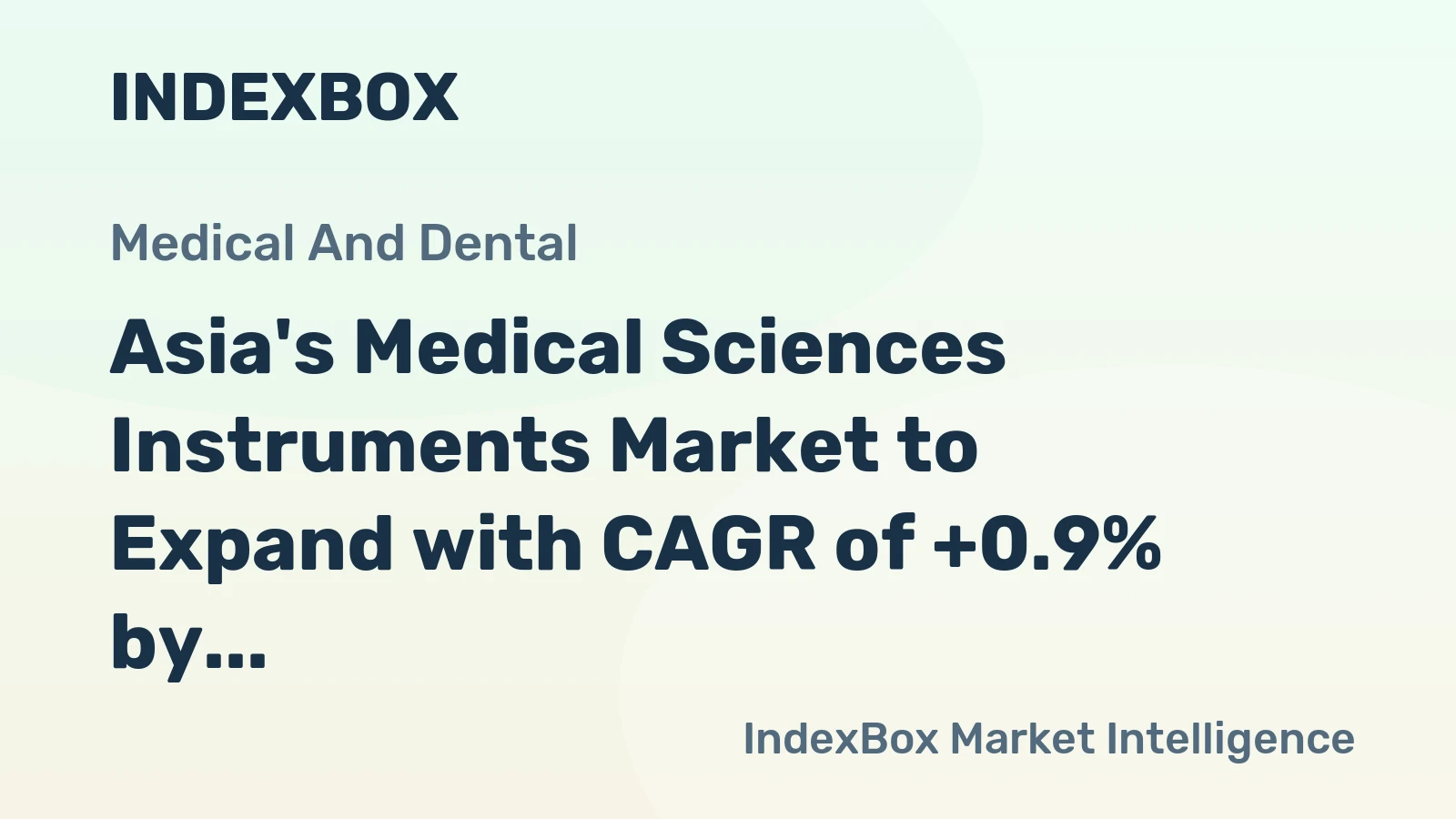 Asia's Medical Sciences Instruments Market to Expand with CAGR of +0.9% by 2035, Reaching $76.9B in Value