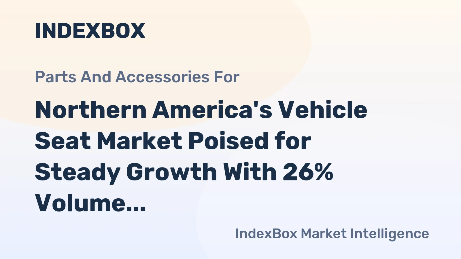 Northern America's Vehicle Seat Market Poised for Steady Growth With 26% Volume CAGR Through 2035