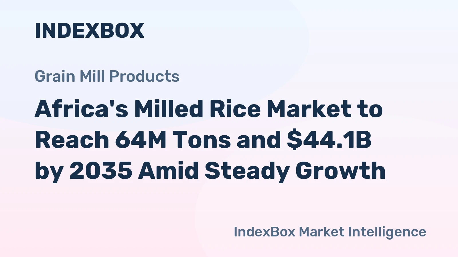 Africa's Milled Rice Market to Reach 64M Tons and $44.1B by 2035 Amid Steady Growth
