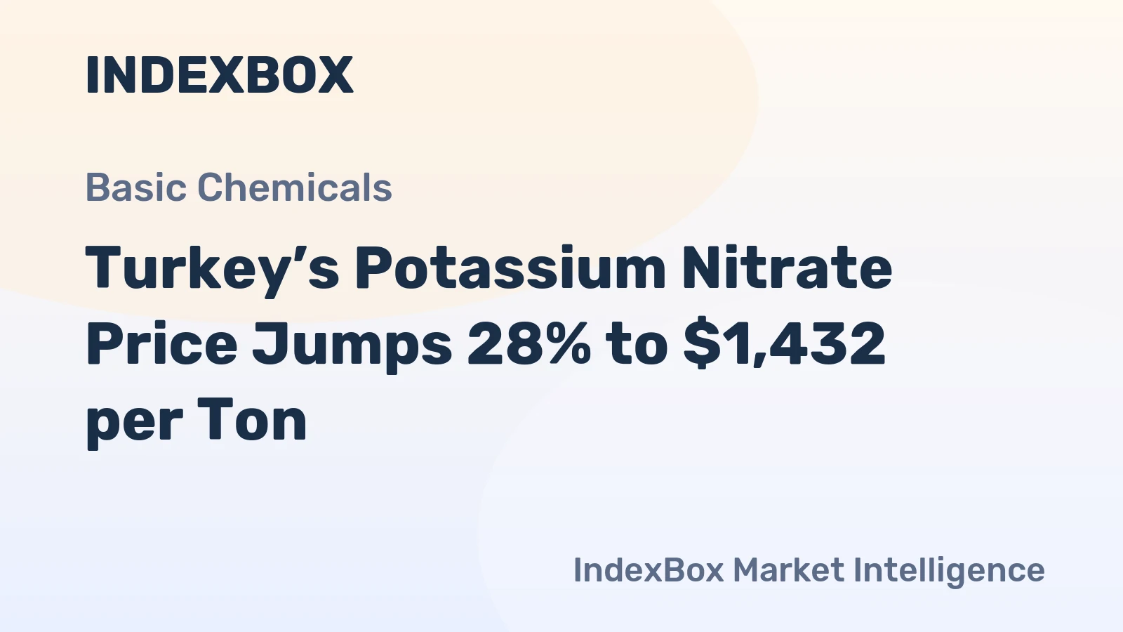 Turkey’s Potassium Nitrate Price Jumps 28% to $1,432 per Ton