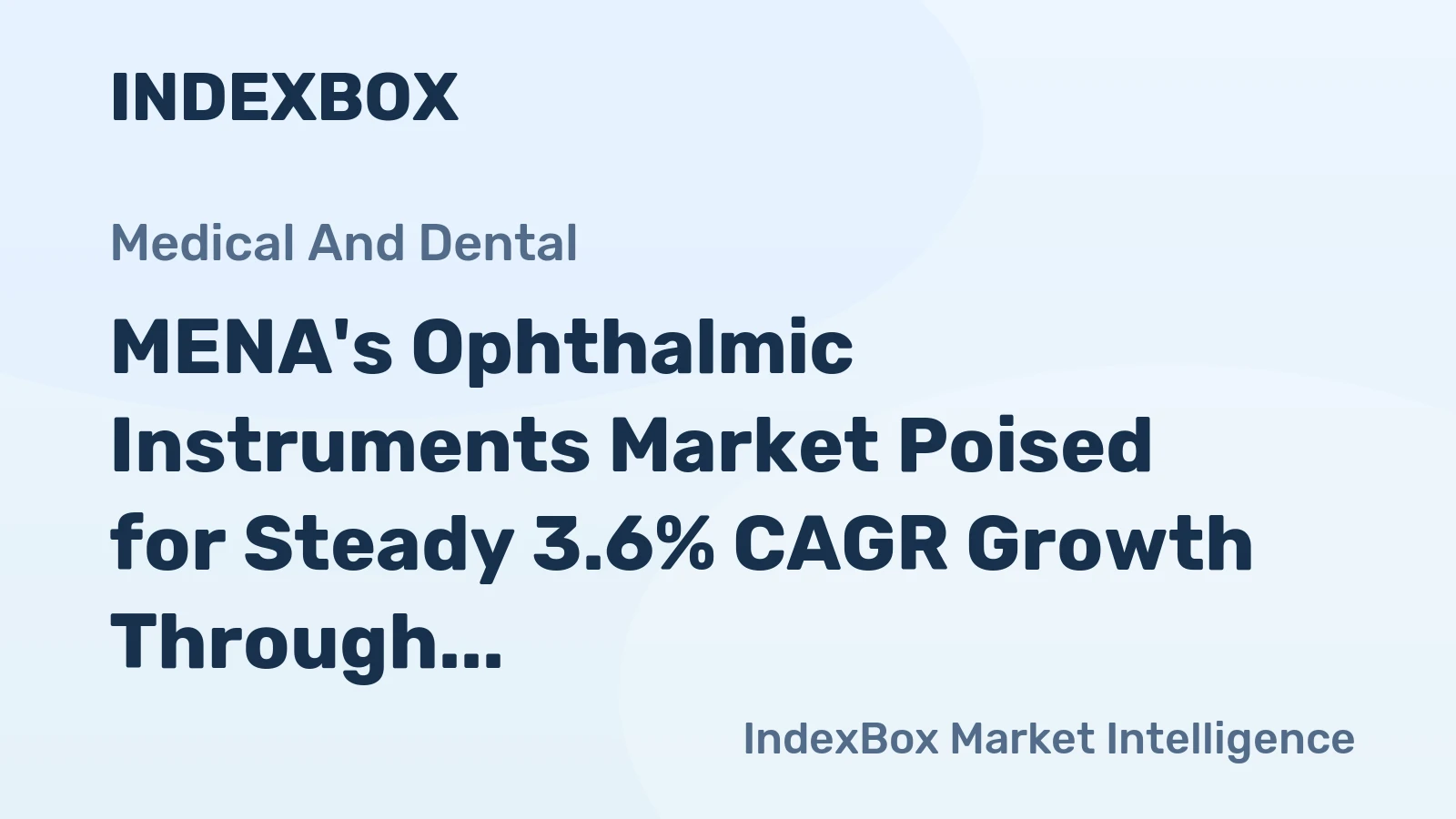 MENA's Ophthalmic Instruments Market Poised for Steady 3.6% CAGR Growth Through 2035