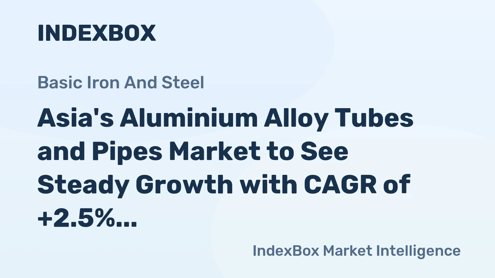 Asia's Aluminium Alloy Tubes and Pipes Market to See Steady Growth with CAGR of +2.5%, Reaching $4.8B by 2035
