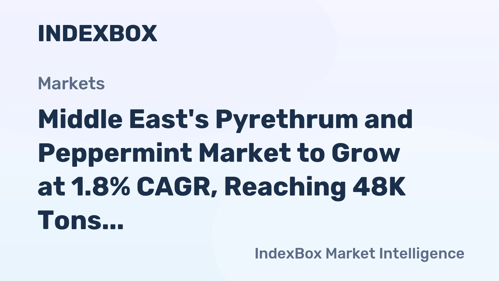 Middle East's Pyrethrum and Peppermint Market to Grow at 1.8% CAGR, Reaching 48K Tons by 2035