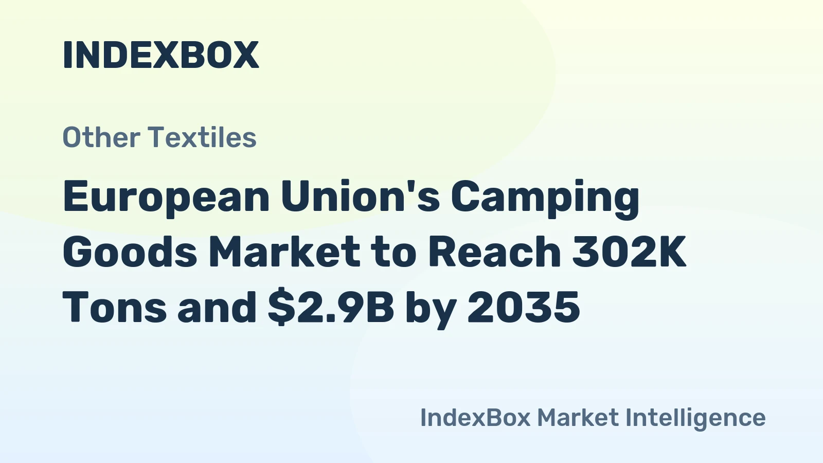 European Union's Camping Goods Market to Reach 302K Tons and $2.9B by 2035
