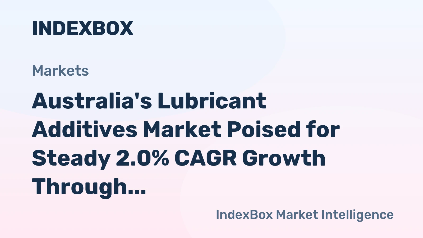 Australia's Lubricant Additives Market Poised for Steady 2.0% CAGR Growth Through 2035