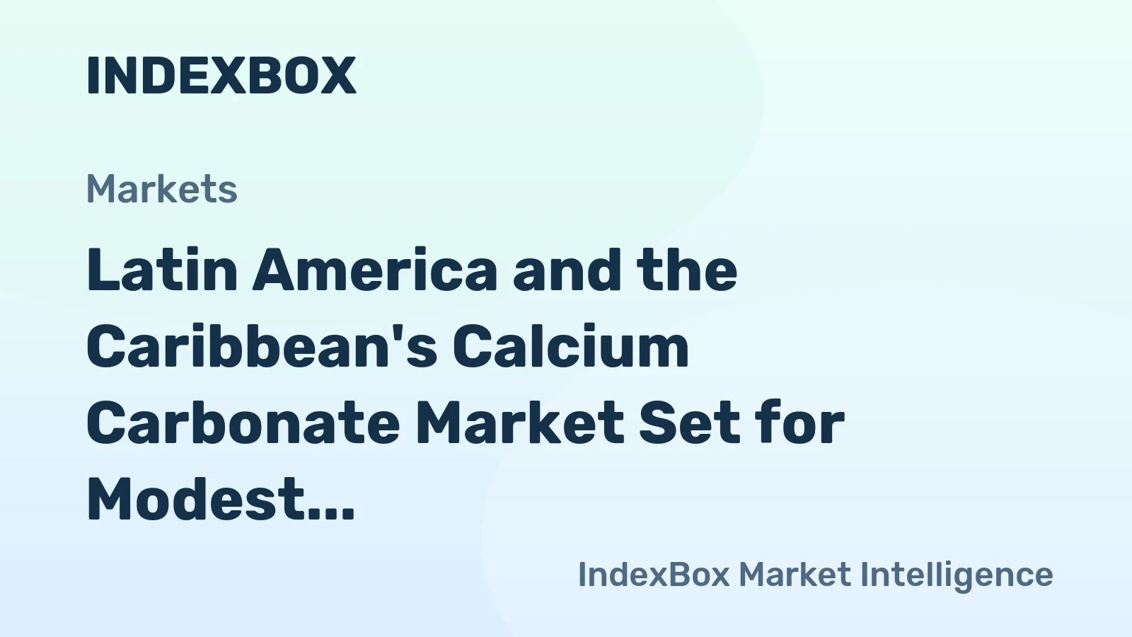 Latin America and the Caribbean's Calcium Carbonate Market Set for Modest Growth with 1.7% CAGR Through 2035