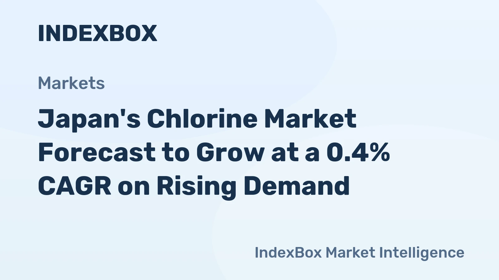 Japan's Chlorine Market Forecast to Grow at a 0.4% CAGR on Rising Demand