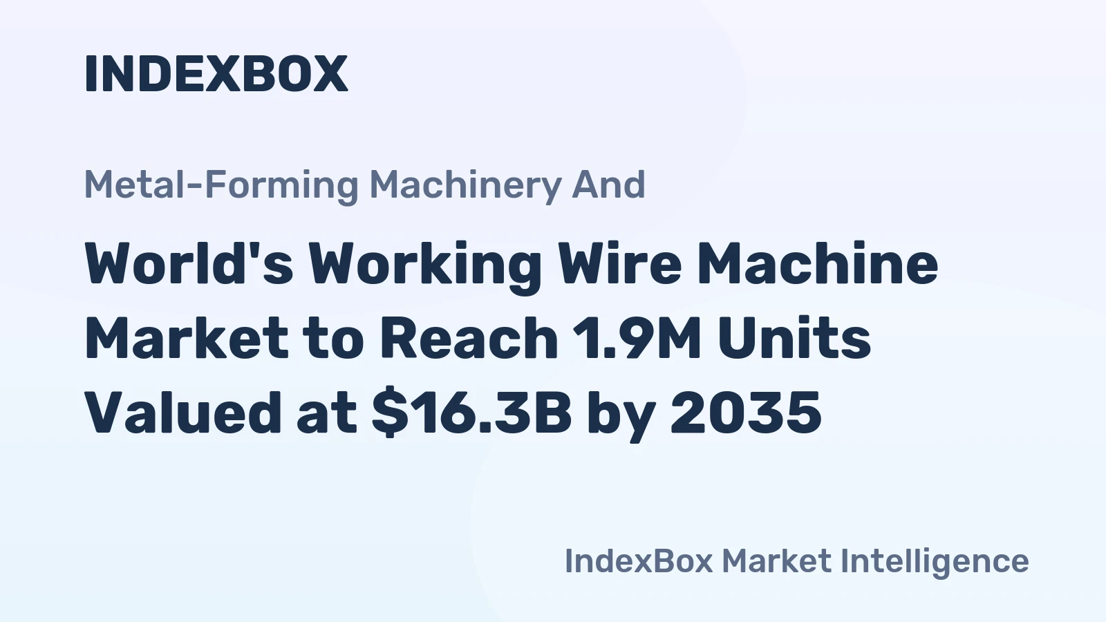 World's Working Wire Machine Market to Reach 1.9M Units Valued at $16.3B by 2035