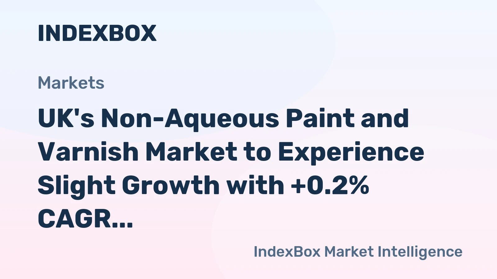 UK's Non-Aqueous Paint and Varnish Market to Experience Slight Growth with +0.2% CAGR