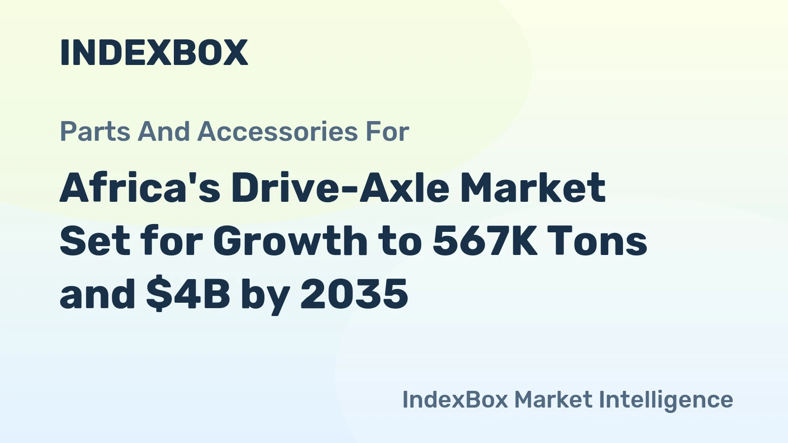 Africa's Drive-Axle Market Set for Growth to 567K Tons and $4B by 2035