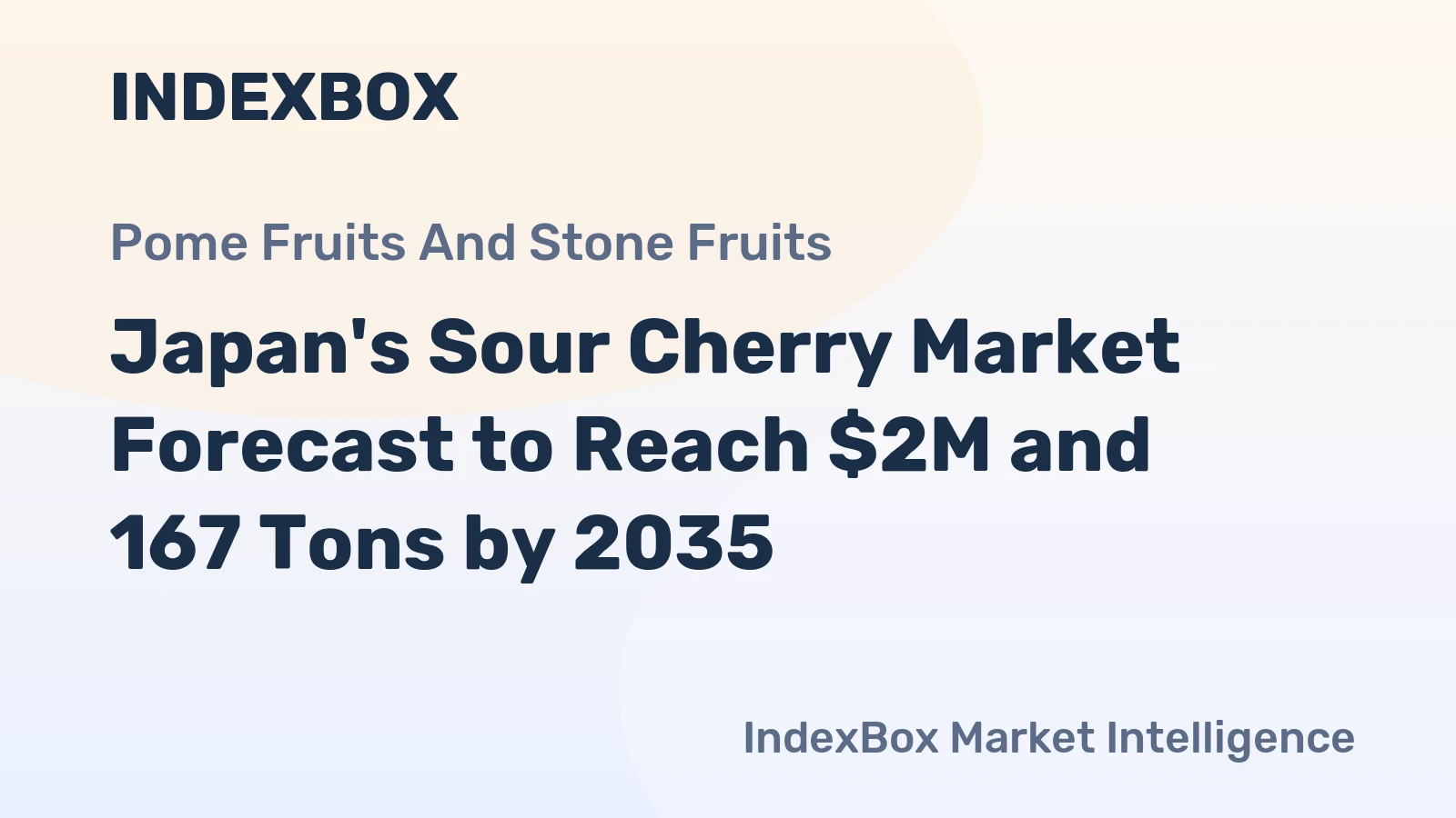 Japan's Sour Cherry Market Forecast to Reach $2M and 167 Tons by 2035