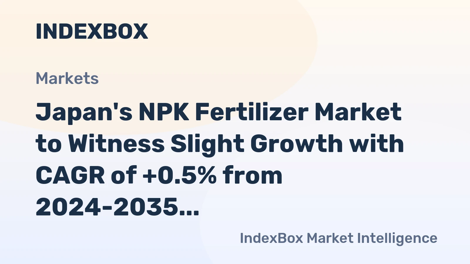 Japan's NPK Fertilizer Market to Witness Slight Growth with CAGR of +0.5% from 2024-2035