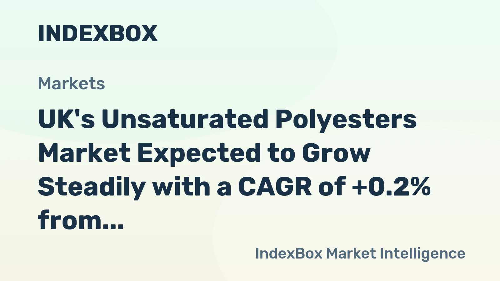 UK's Unsaturated Polyesters Market Expected to Grow Steadily with a CAGR of +0.2% from 2024 to 2035