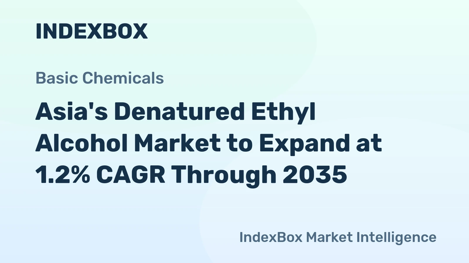 Asia's Denatured Ethyl Alcohol Market to Expand at 1.2% CAGR Through 2035