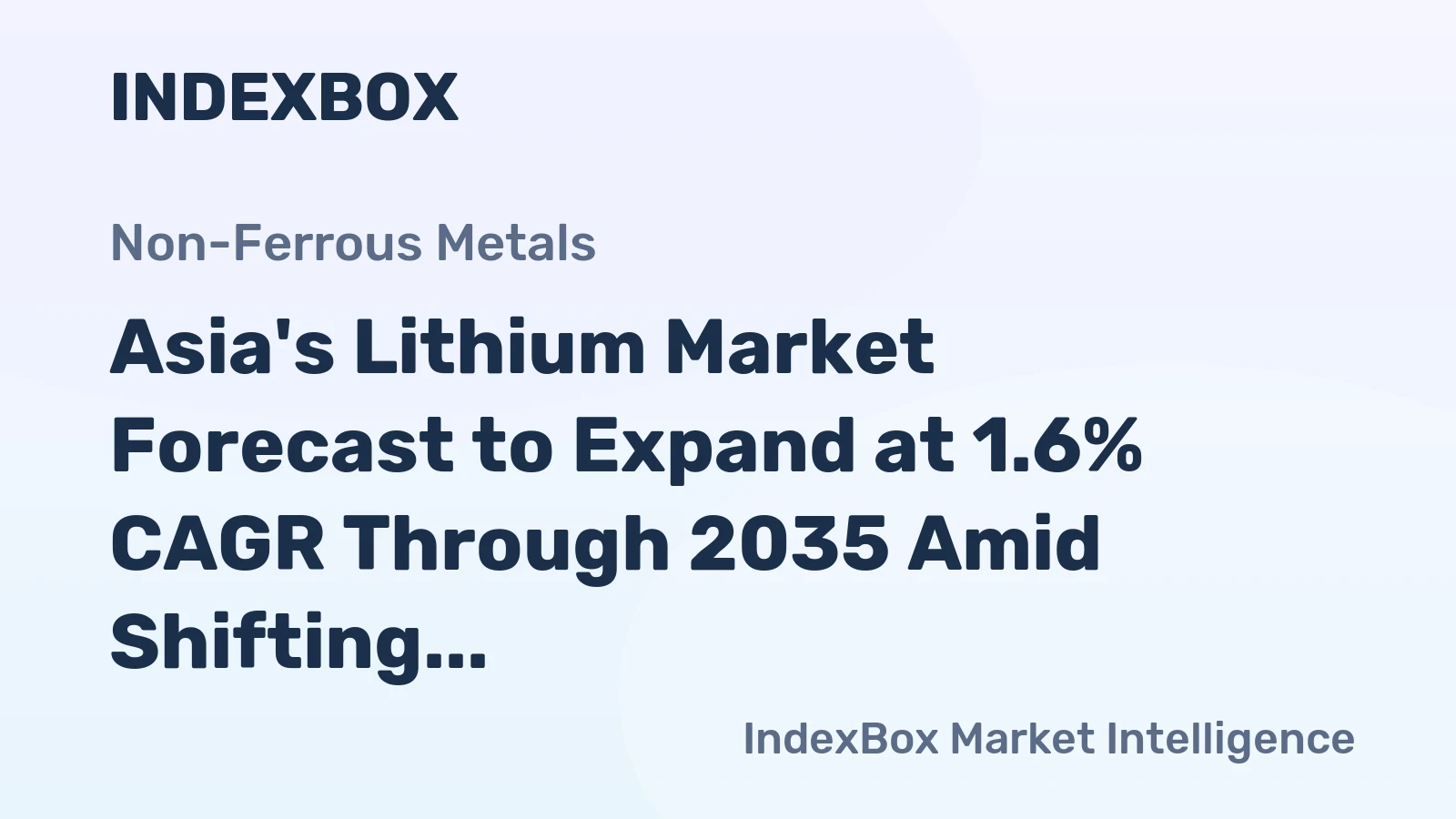 Asia's Lithium Market Forecast to Expand at 1.6% CAGR Through 2035 Amid Shifting Trade Dynamics