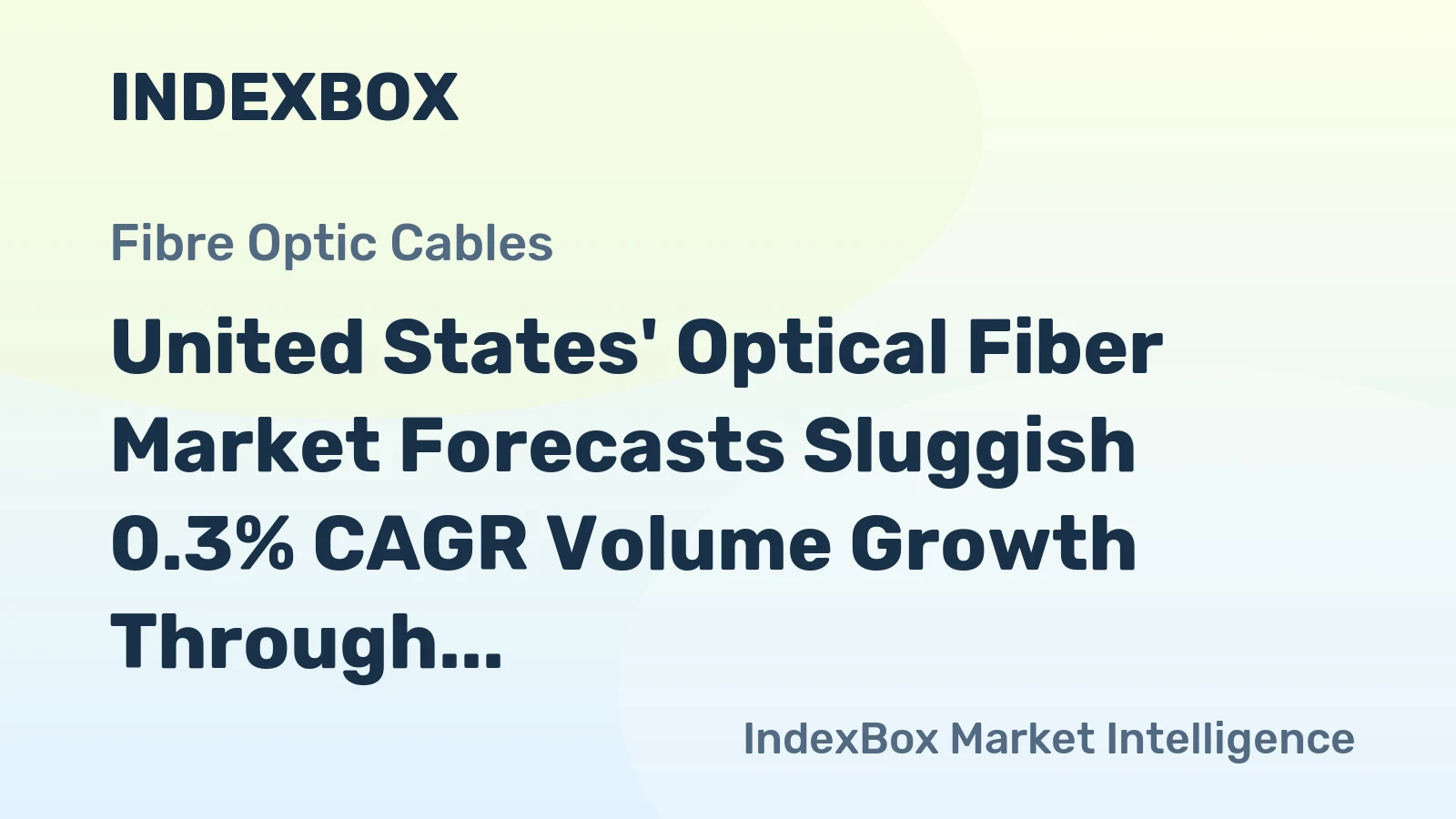 United States' Optical Fiber Market Forecasts Sluggish 0.3% CAGR Volume Growth Through 2035