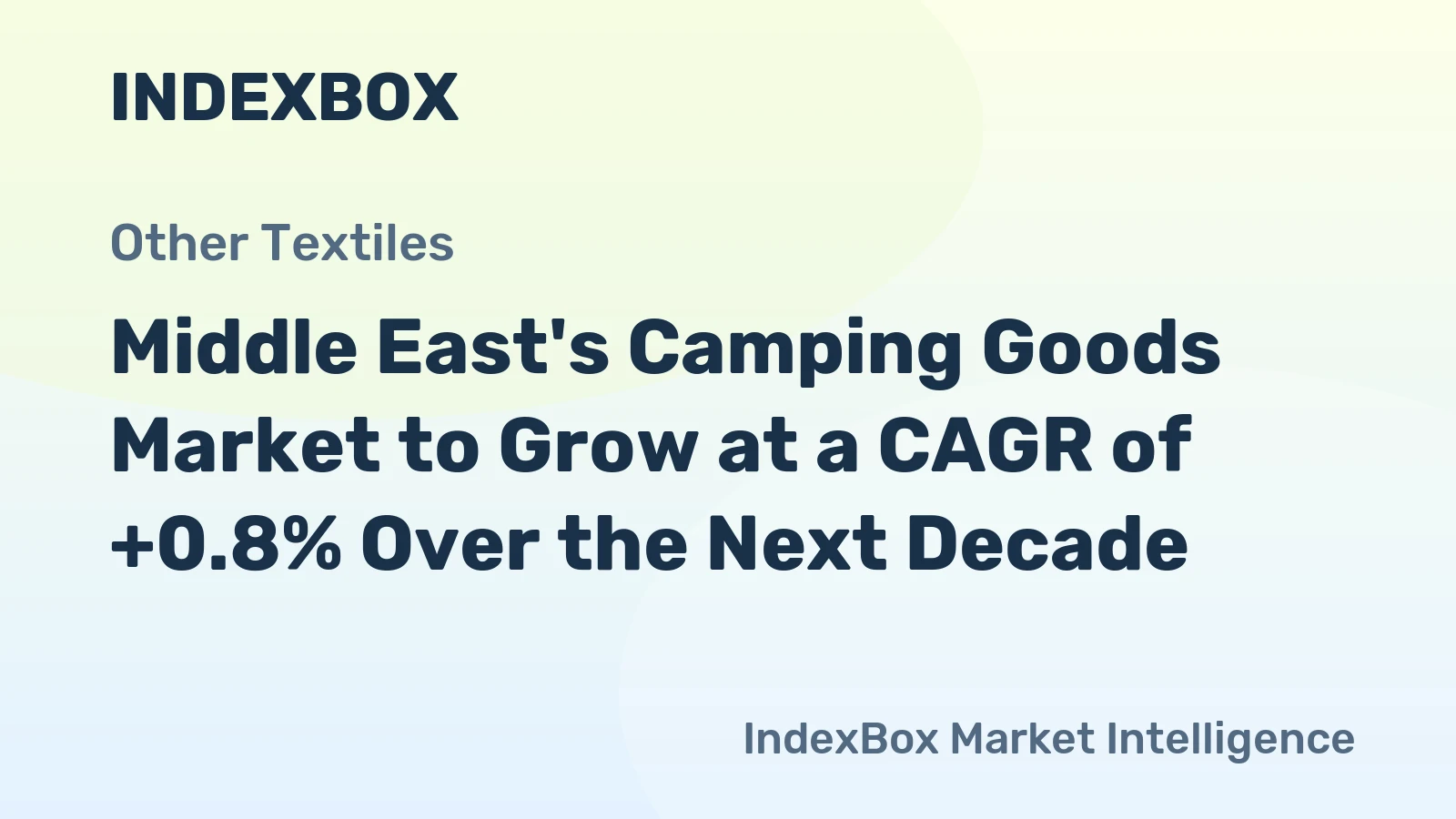 Middle East's Camping Goods Market to Grow at a CAGR of +0.8% Over the Next Decade
