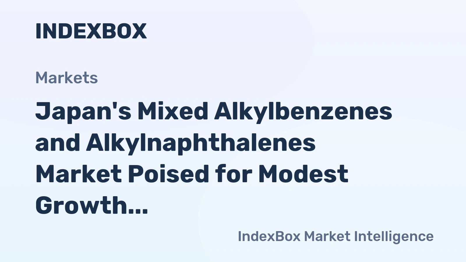 Japan's Mixed Alkylbenzenes and Alkylnaphthalenes Market Poised for Modest Growth With 1.8% CAGR