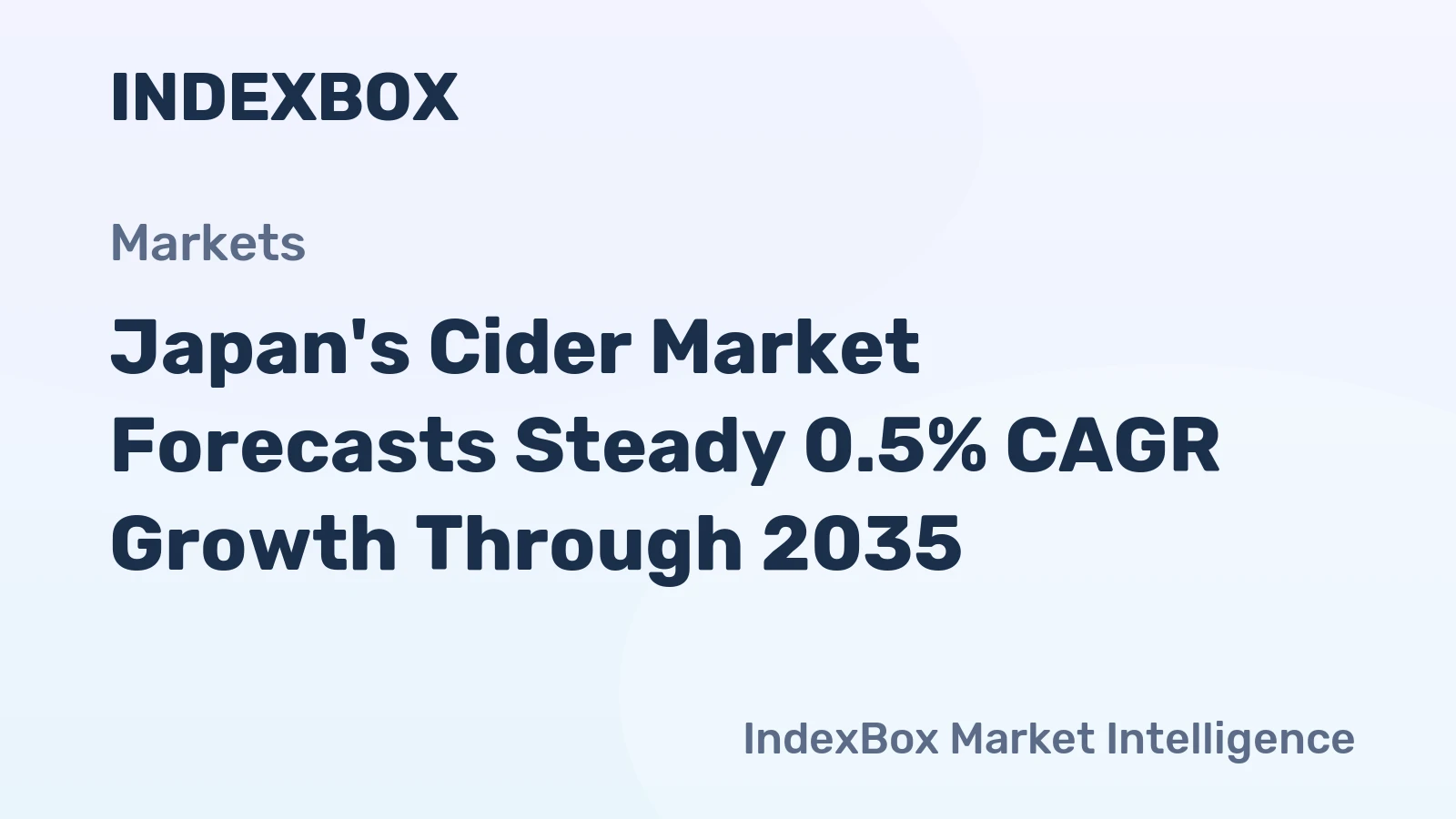 Japan's Cider Market Forecasts Steady 0.5% CAGR Growth Through 2035