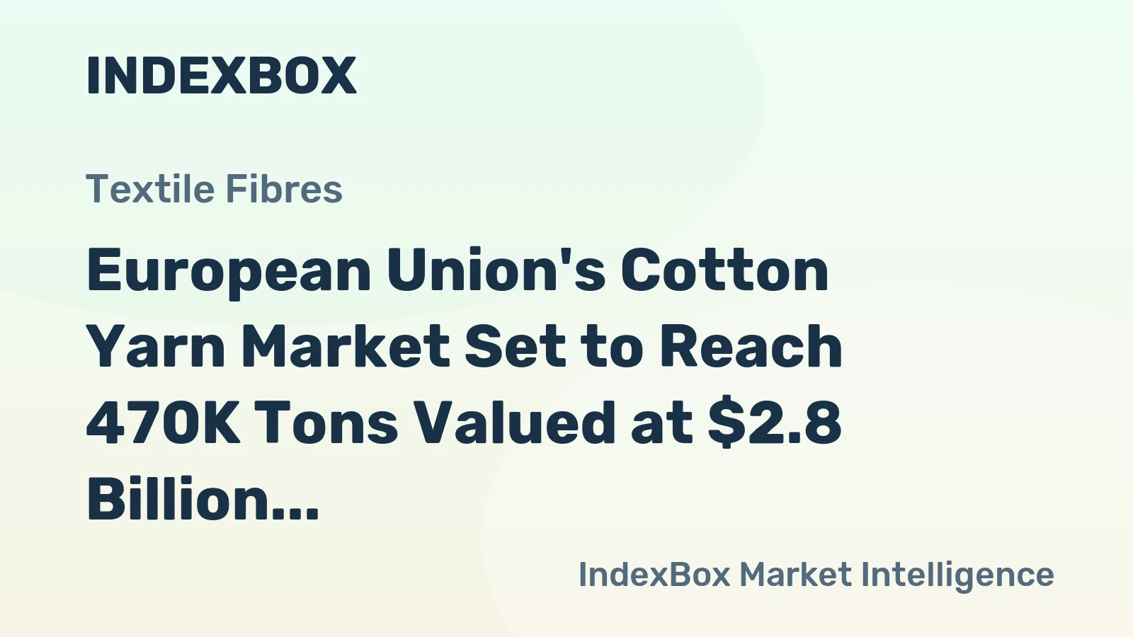 European Union's Cotton Yarn Market Set to Reach 470K Tons Valued at $2.8 Billion by 2035