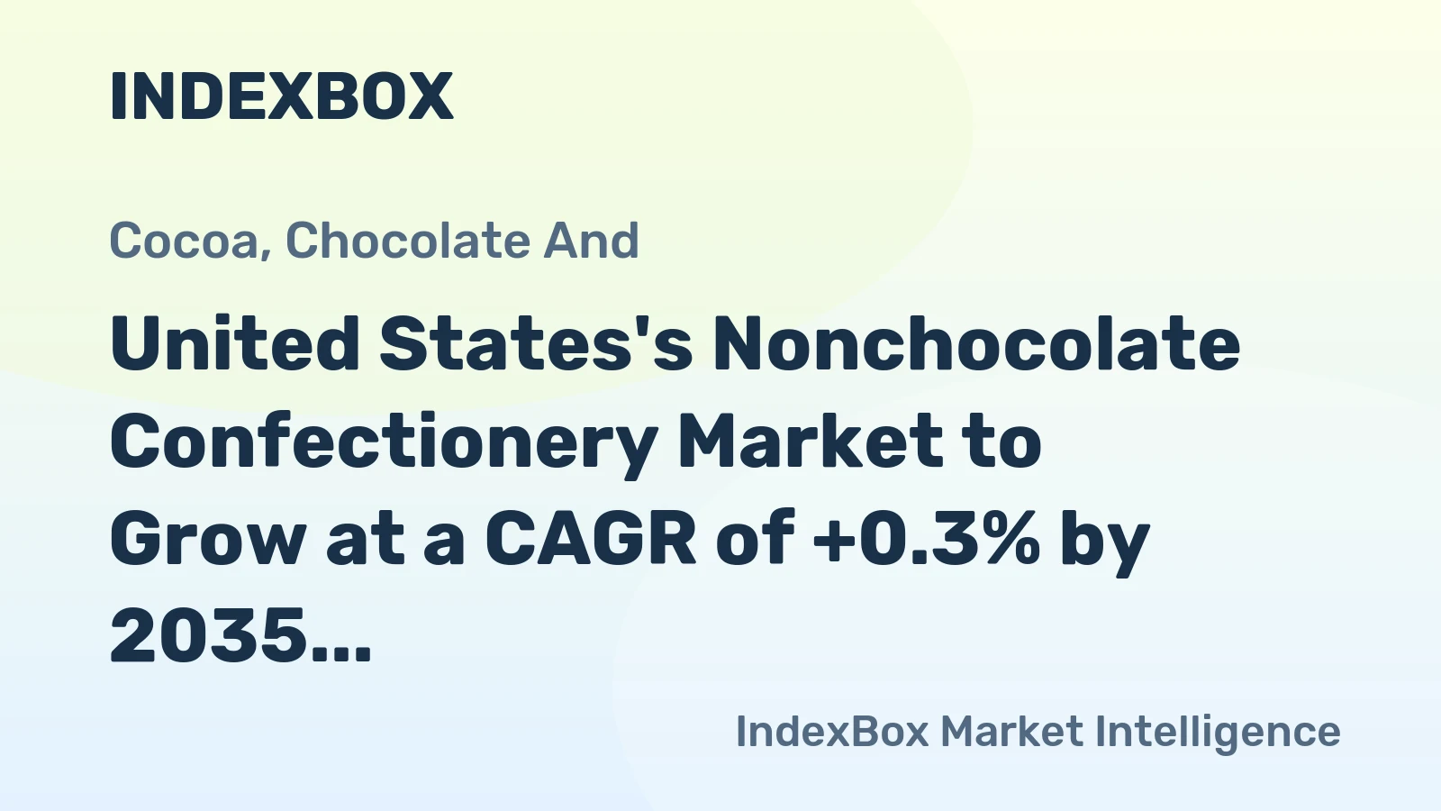 United States's Nonchocolate Confectionery Market to Grow at a CAGR of +0.3% by 2035