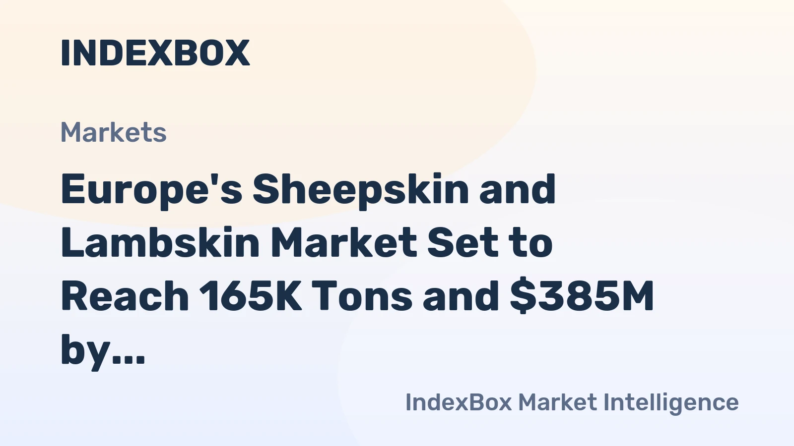 Europe's Sheepskin and Lambskin Market Set to Reach 165K Tons and $385M by 2035